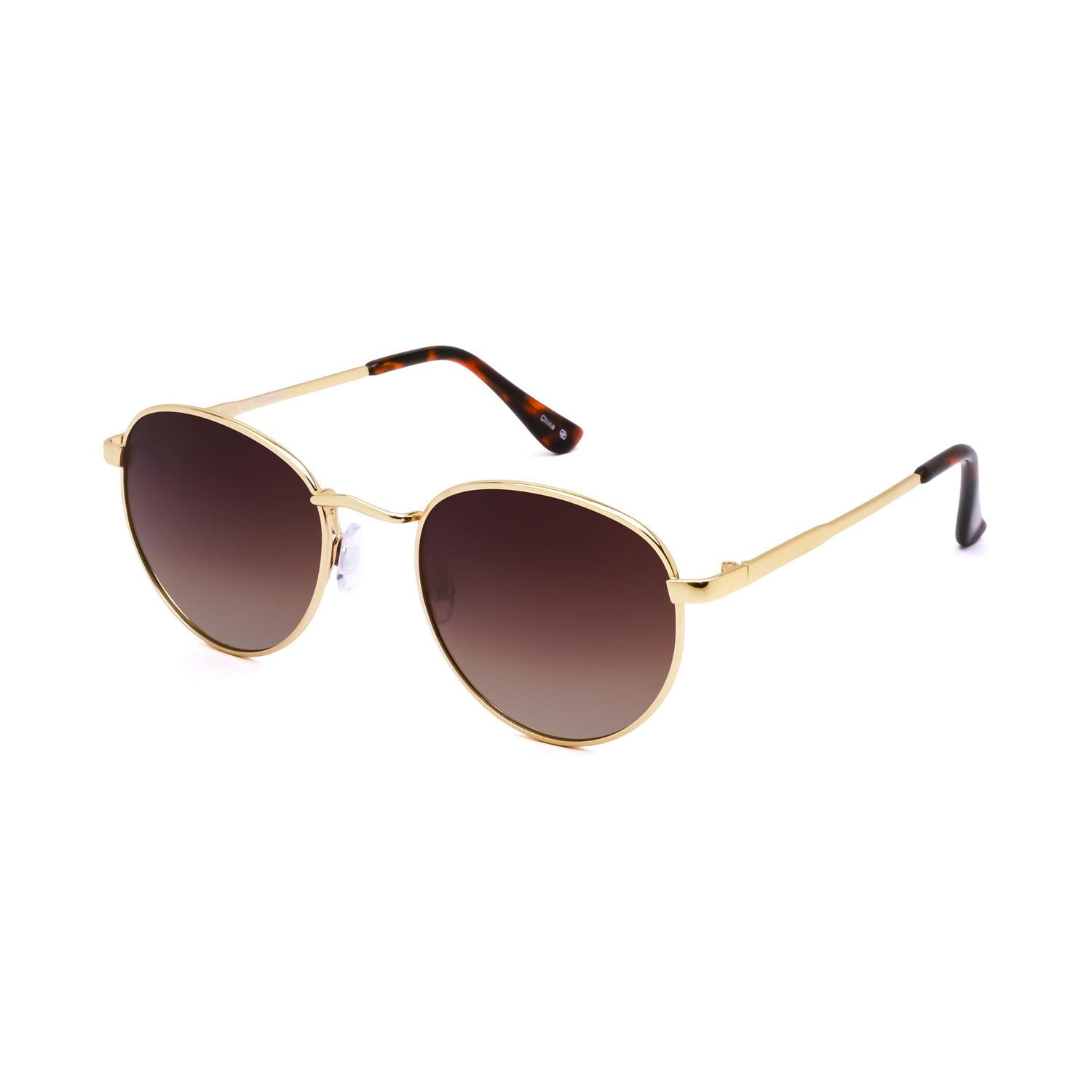 Click here for Time And Tru Time & Tru Womens Polarized Gold Roun... prices
