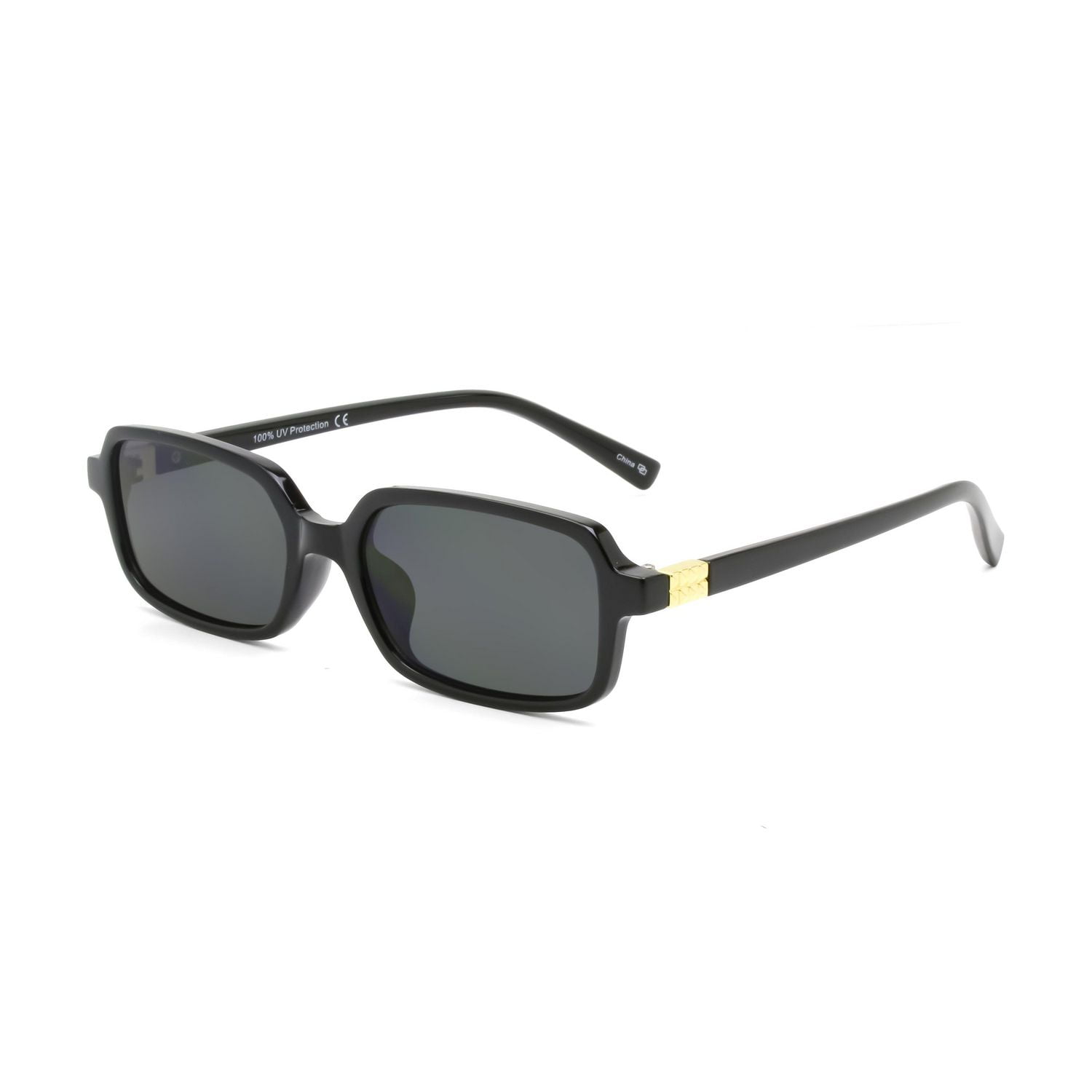 Click here for No Boundaries Womens Black Rectangle Sunglasses On... prices