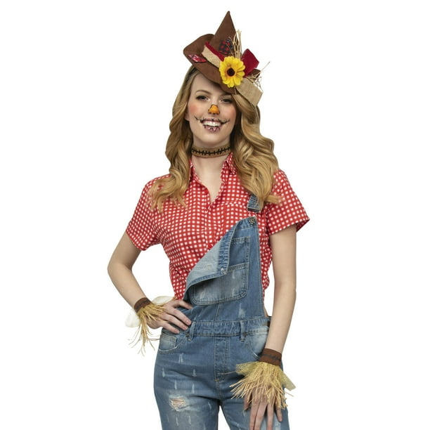 Way to Celebrate! Halloween Floral Scarecrow Kit, Multi, Women, One ...