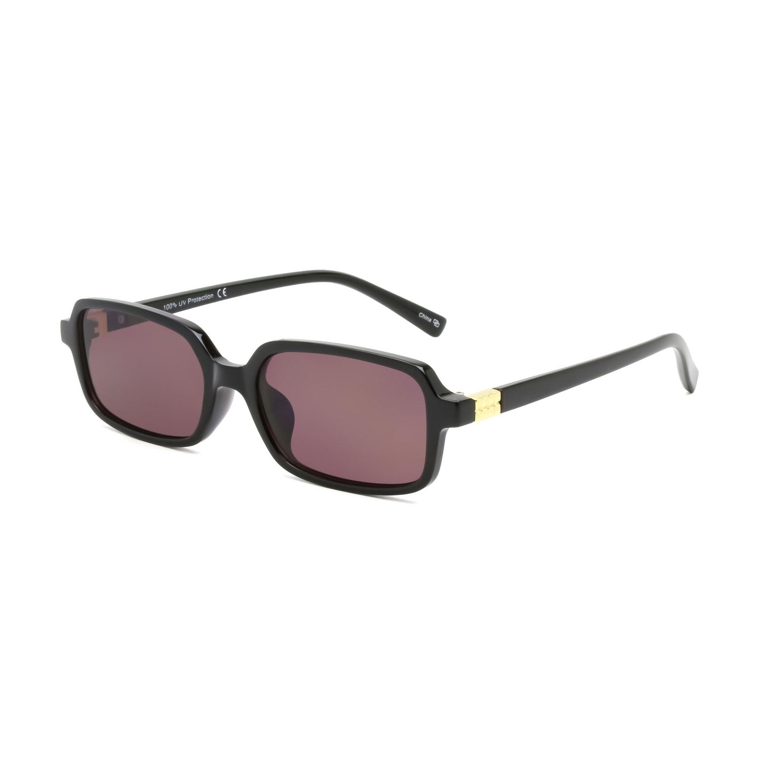 Click here for No Boundaries Womens Black Rectangle Sunglasses On... prices