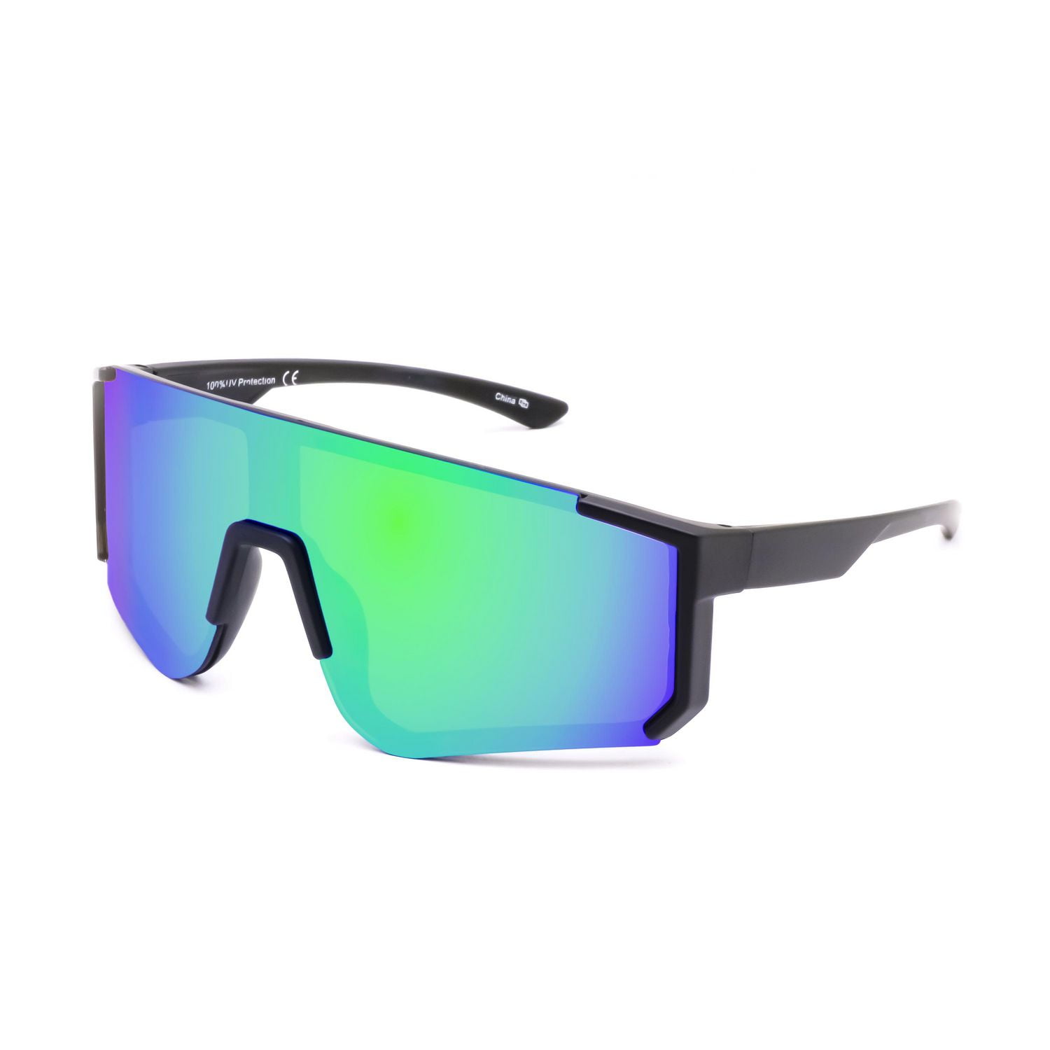Click here for George Kids Boys Black And Green Shield Sunglasses... prices