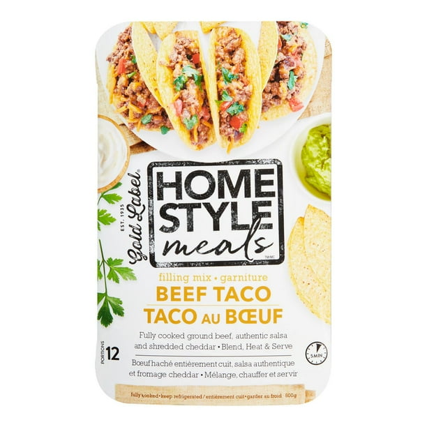 Gold Label Home Style Meals Beef Taco Filling Mix, 800 g - Walmart.ca
