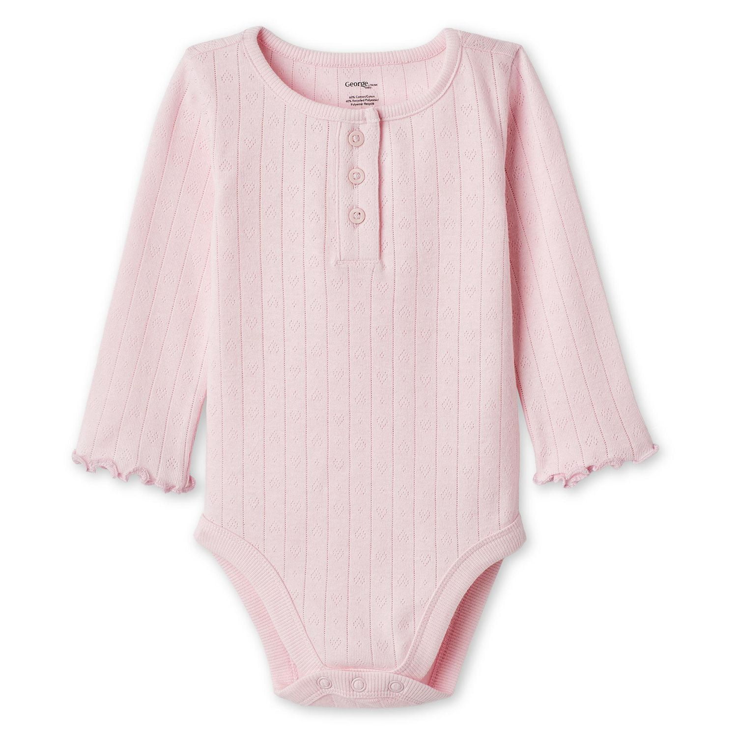Click here for George Baby Girls Henley Bodysuit 0-3 Months prices