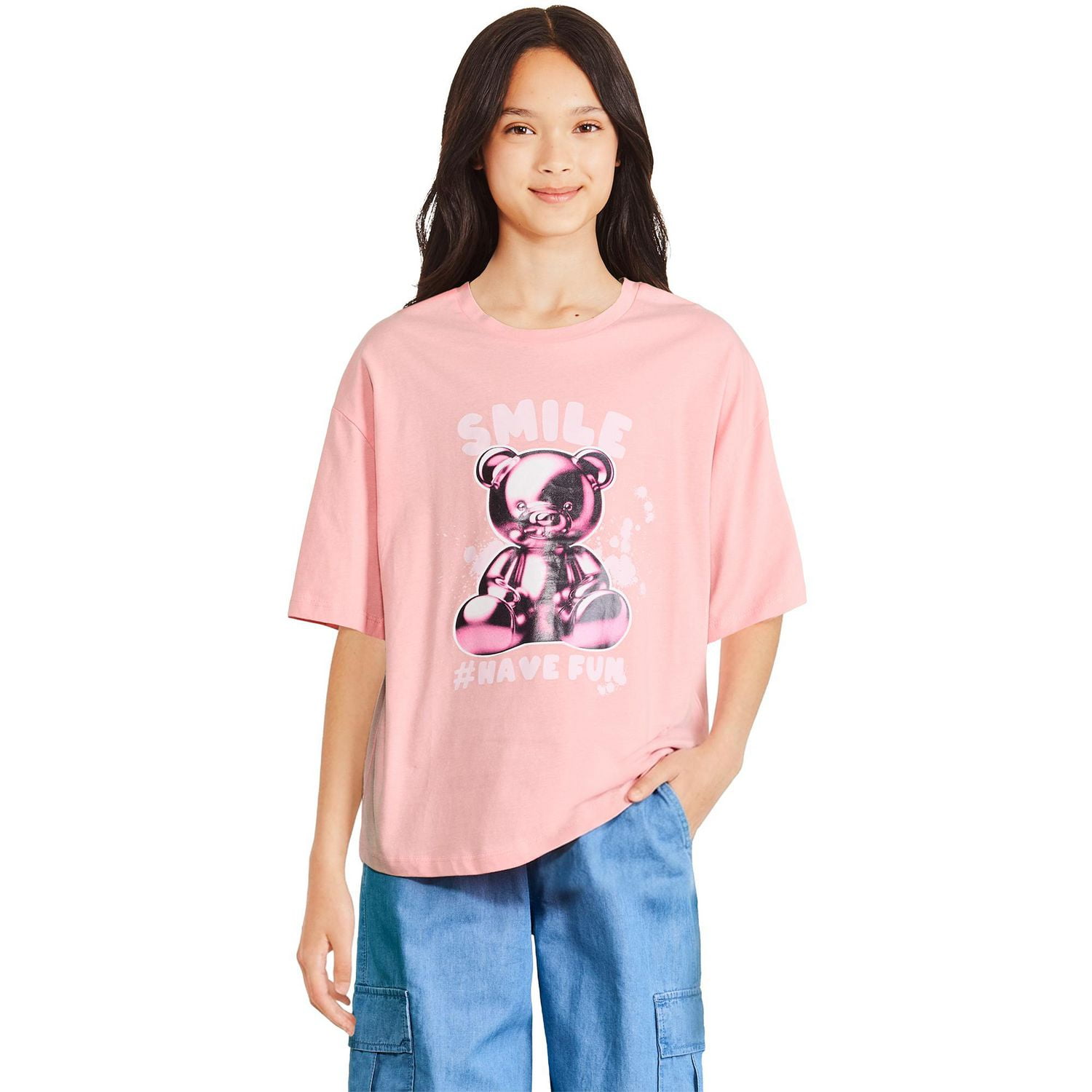 Click here for Athletic Works George Girls Oversized Boxy T-Shirt... prices