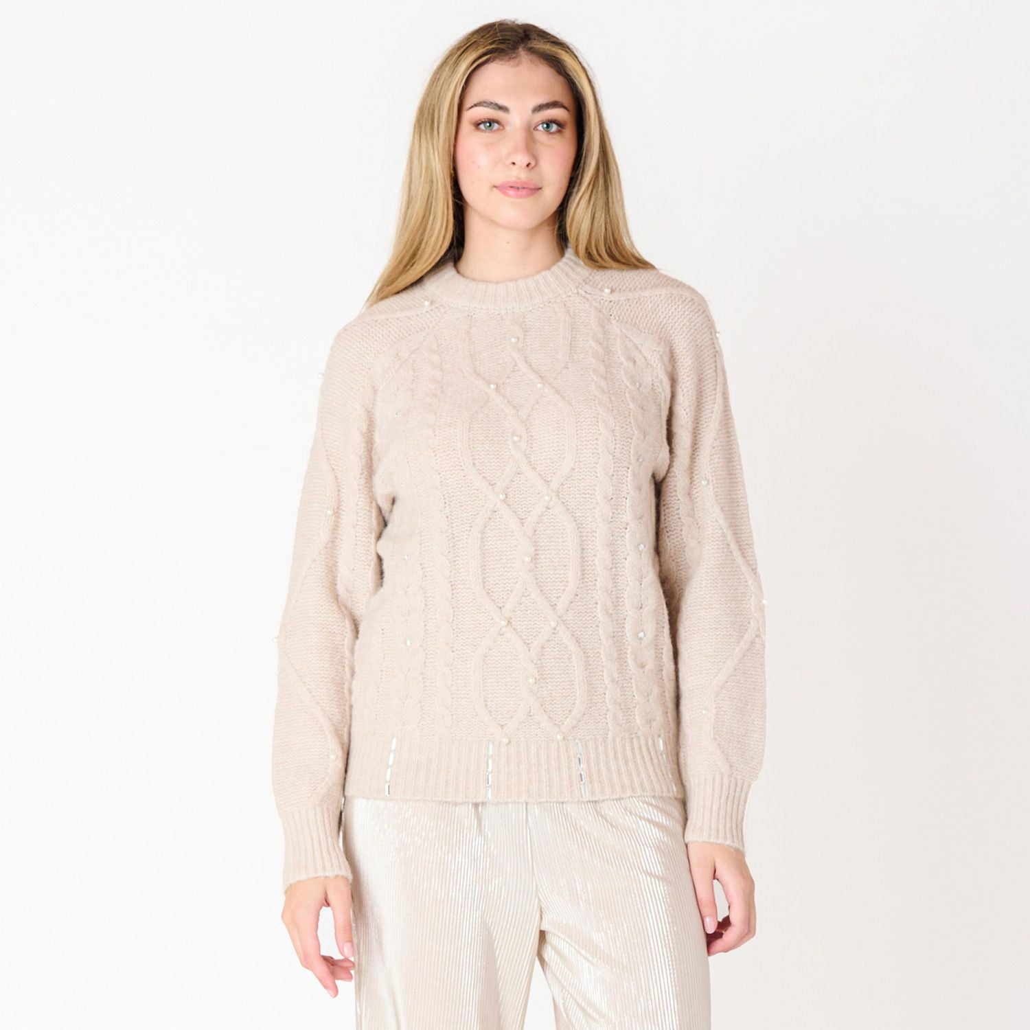 Click here for Devoted Dv L/S Embellished Cable Knit Sweater M prices