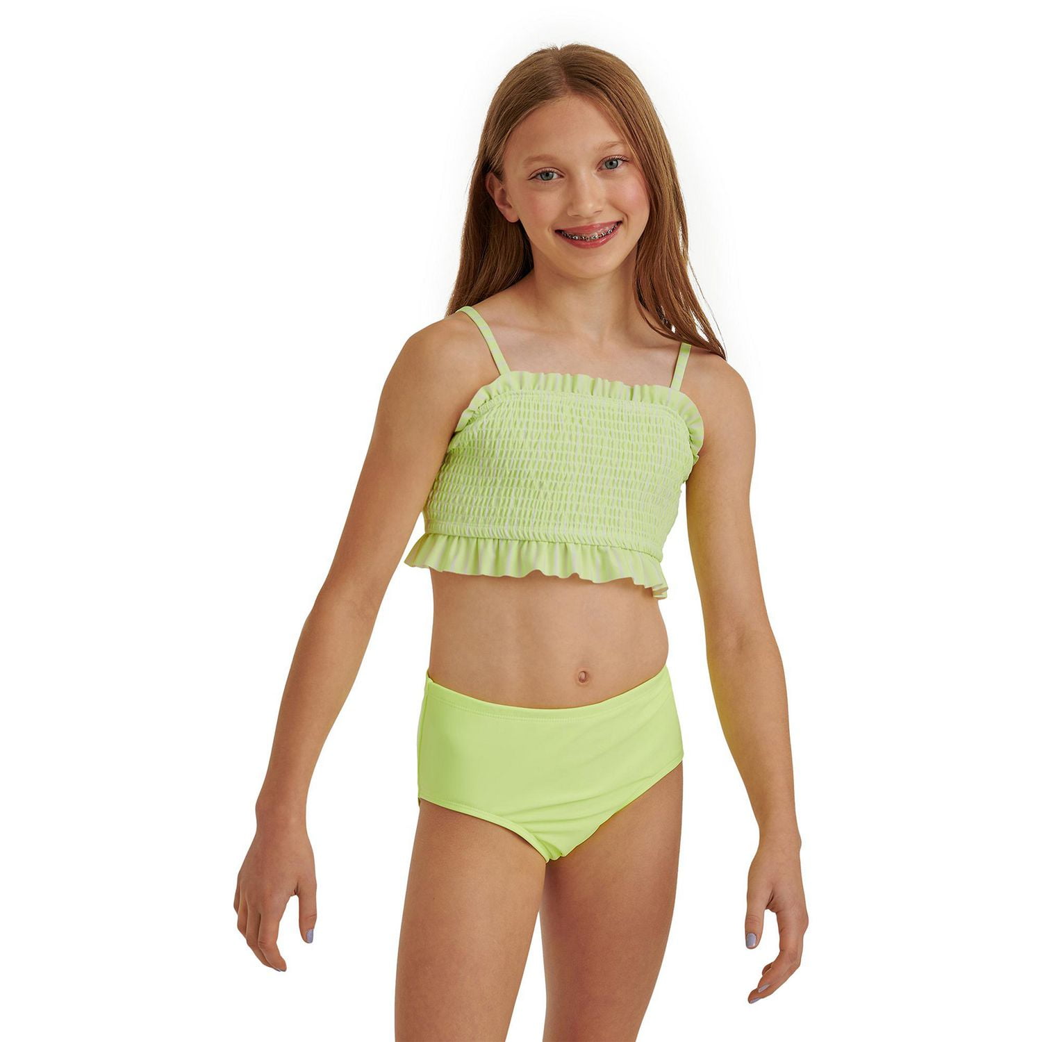 Click here for Justice Girls Two Piece Bandeau Bikini Set L prices