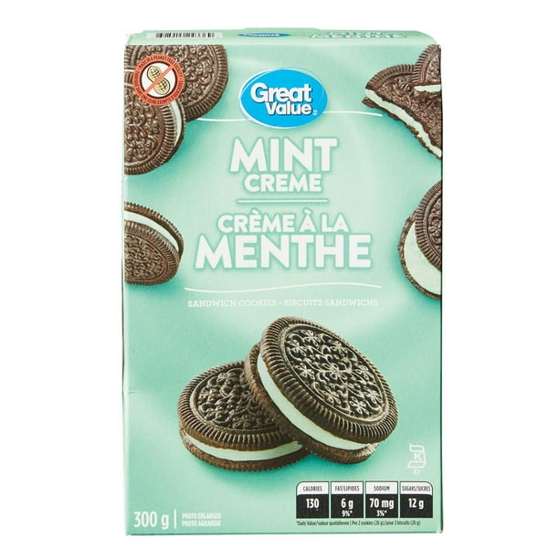 Great Value Mint Creme Sandwich Cookies - Walmart.ca