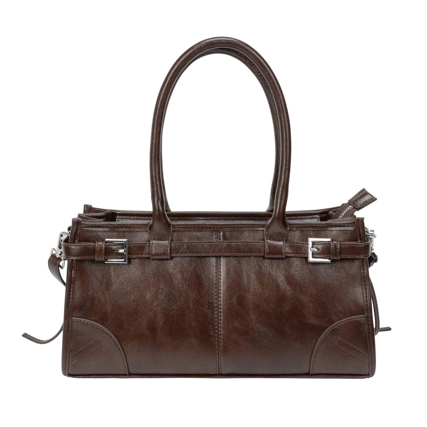 Click here for Time And Tru Time & Tru Slim Satchel Handbag  Oil-... prices