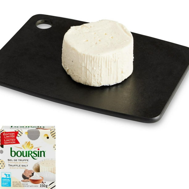 Boursin Truffle Salt & Hint of Black Pepper Fresh Soft White Cheese ...
