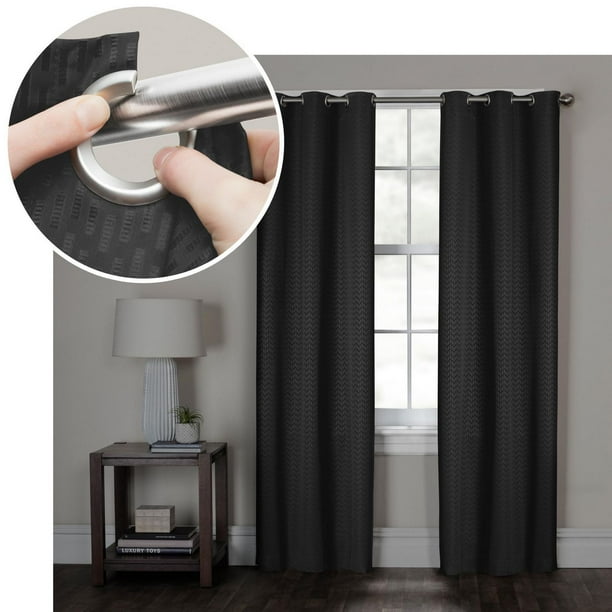 Easy Hang Larson Flexible Grommets Room Darkening Window Curtain Panel ...