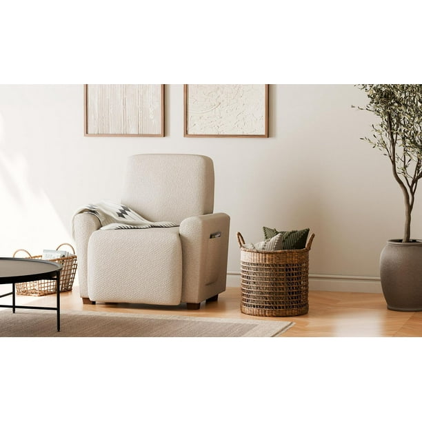 SmartFit Boucle Stretch Recliner Recycled Fabric Slipcover with ...