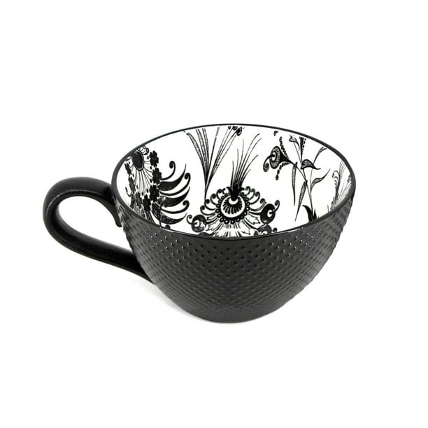 Ma Maison Black & White Floral Mug, 450ml (15oz) Mug - Walmart.ca