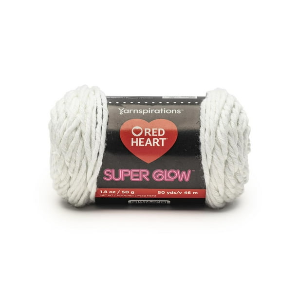 Red Heart® Super Glow™ #4 Worsted (Medium) Polyester Yarn, 1.8oz/50g 50 ...