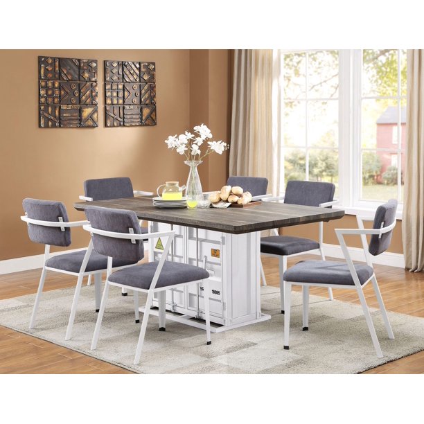 ACME Cargo Dining Table in Antique Walnut & White - Walmart.ca