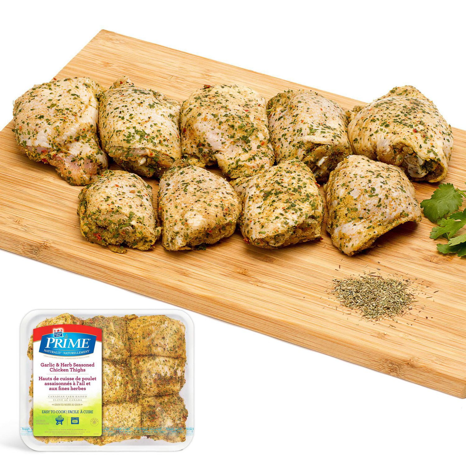 Prime Garlic & Herb Seasoned Chicken Thighs | Walmart Canada