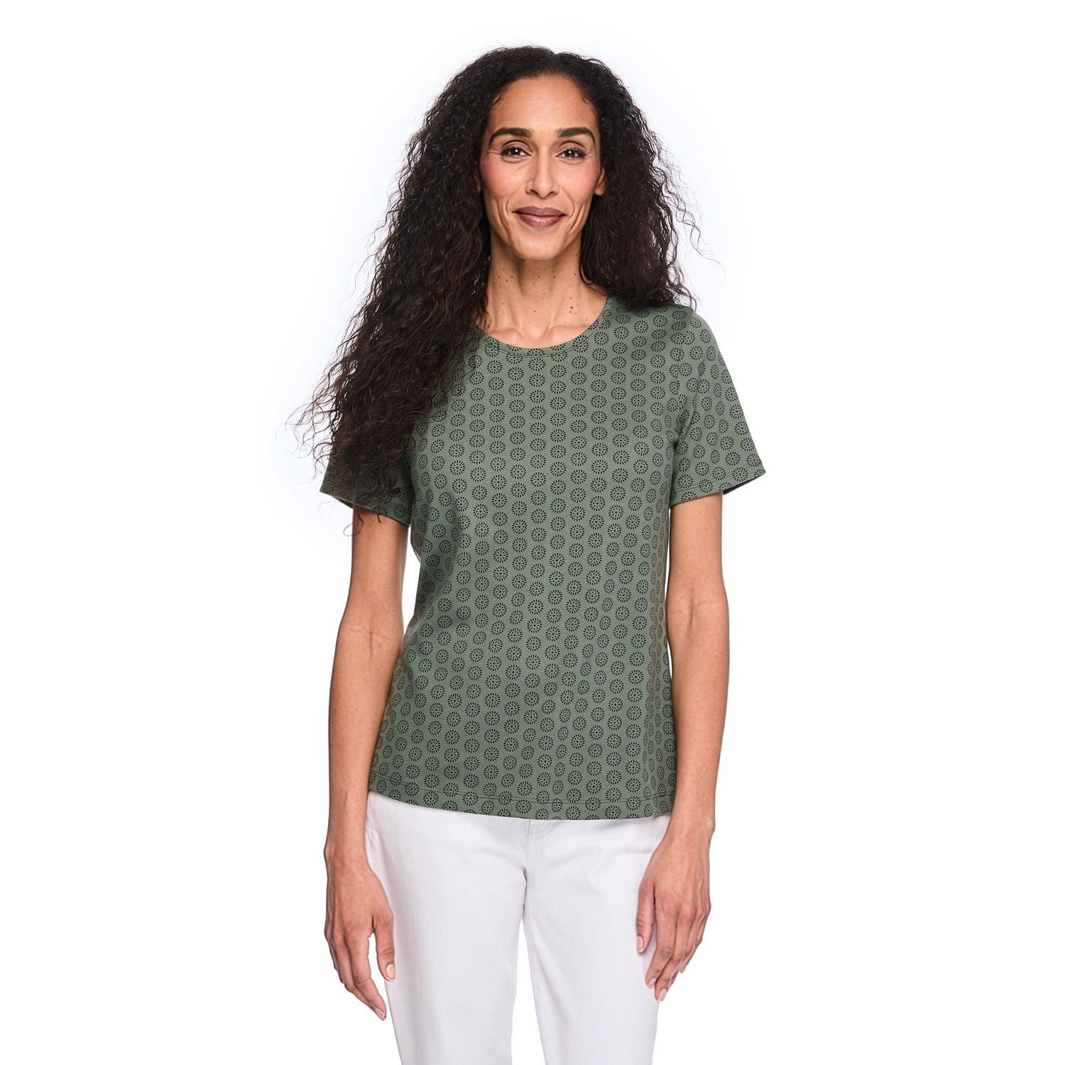 Click here for Iyla Womens Printed Crew-Neck T-Shirt Xs prices