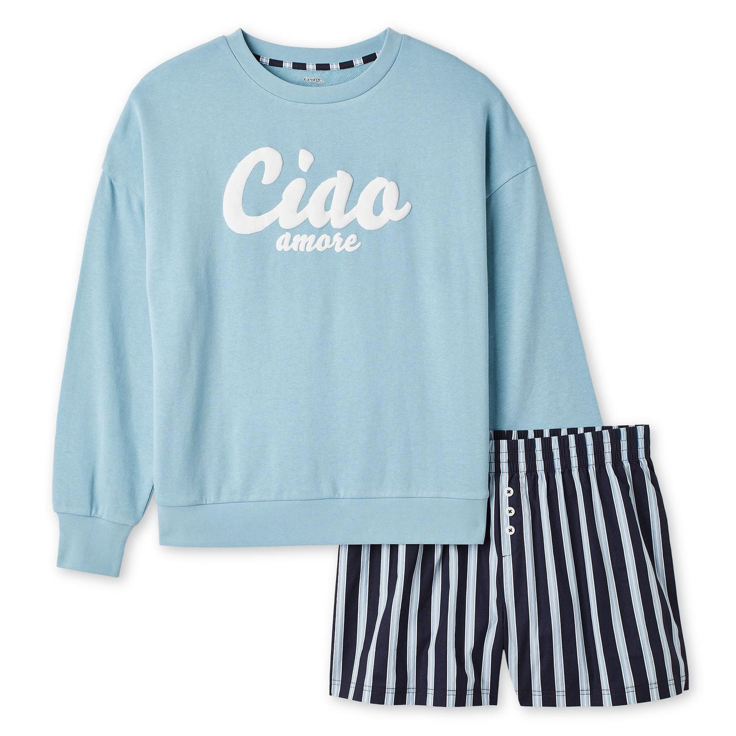 Click here for George Womens Two Piece Pajama Set M prices