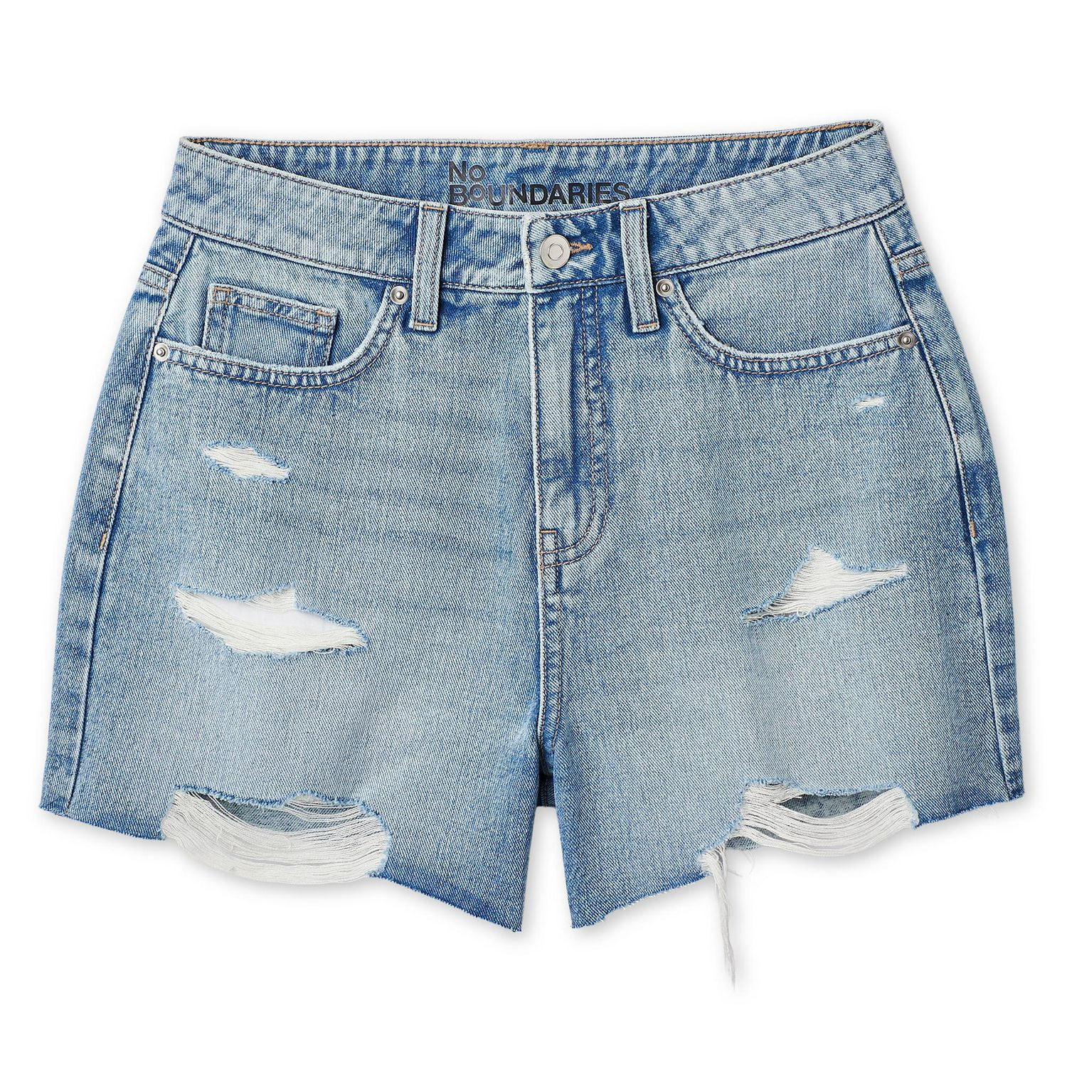 Click here for No Boundaries Womens Distressed Denim Short 3 prices