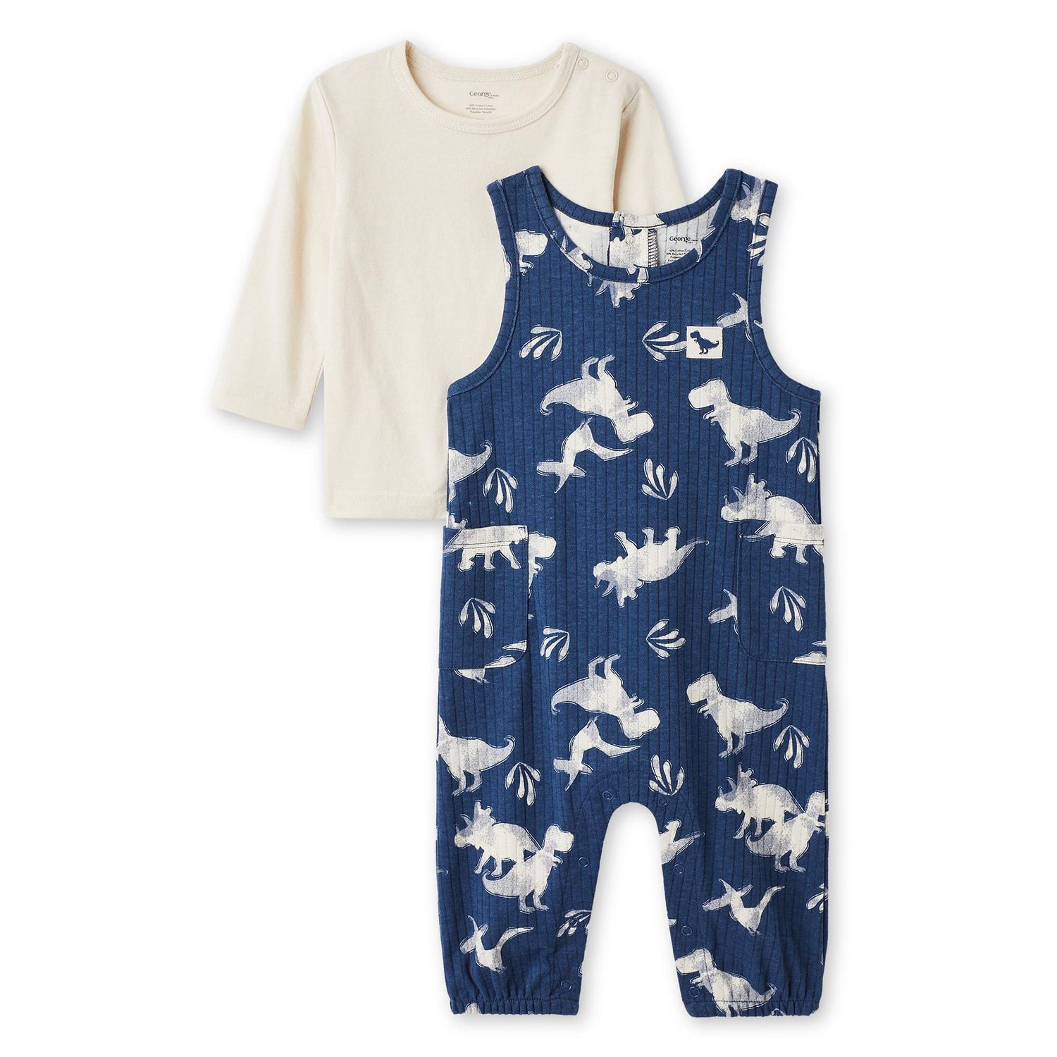 Click here for George Baby Boys Romper 2-Piece Set 6-12 Months prices
