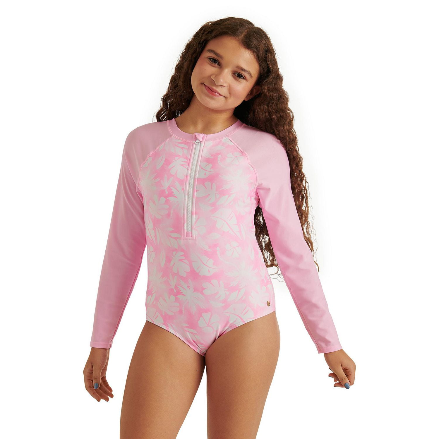 Click here for Justice Girls Printed Long-Sleeve One Piece Rashgu... prices