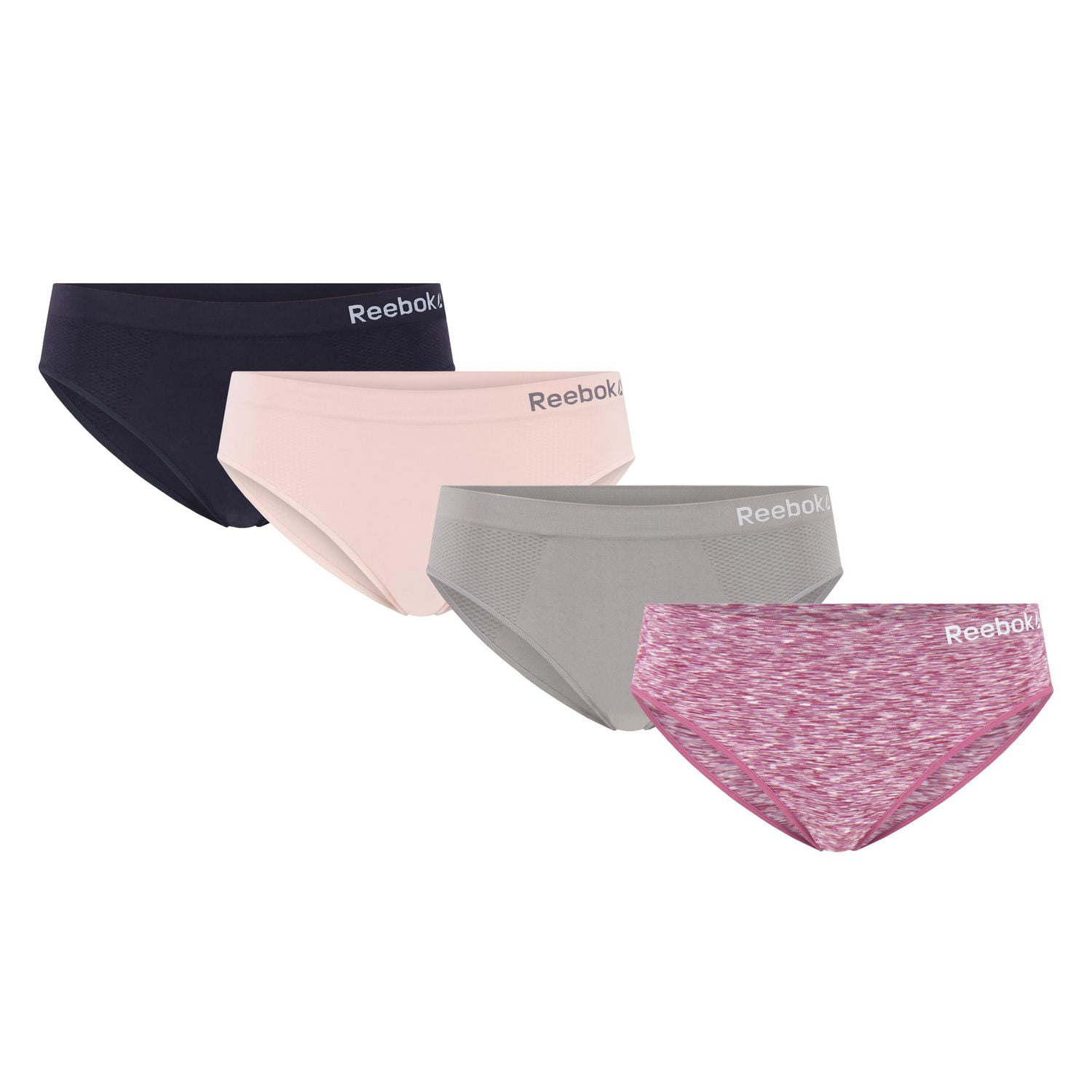 Click here for Reebok Ladies 4 Pack Seamless Bikinis L prices