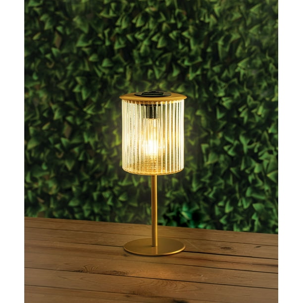Better Homes & Gardens Solar Powered LED Table Lamp, Solar Powered LED ...
