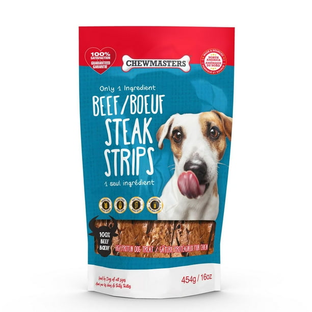 Chewmasters Beef Steak Strips, 454g - Walmart.ca