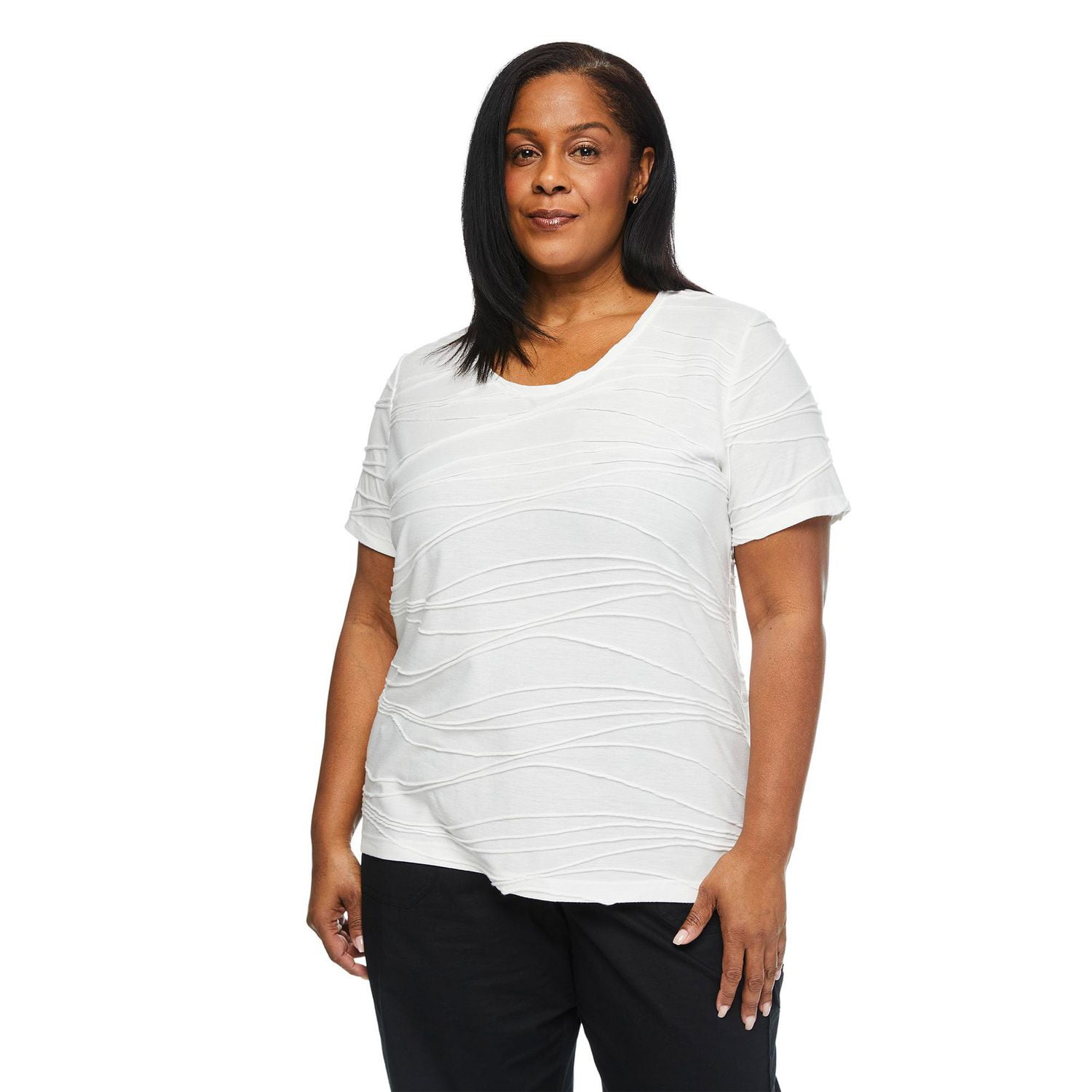Click here for Iyla Plus Womens Ripple Tee 2x prices