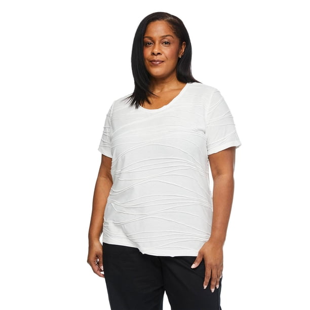 Iyla Plus Women's Ripple Tee, Sizes 1X-4X - Walmart.ca