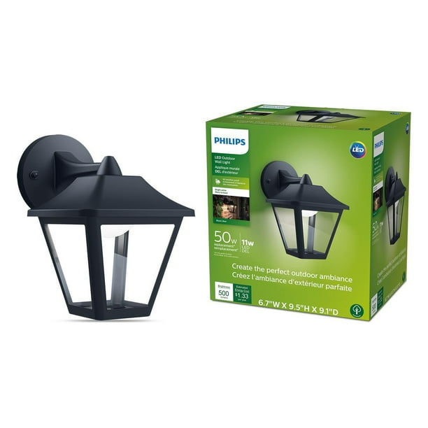 Philips Coach Outdoor Black Large Square Hardwired Wall Light Lantern ...