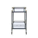 ACME Cyrus Serving Cart in Black/Gold & Clear Glass - Walmart.ca
