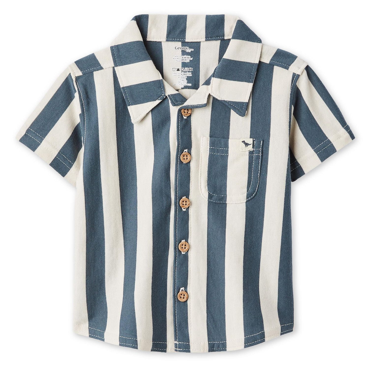 Click here for George Baby Boys Striped Button-Up Shirt 0-3 Month... prices