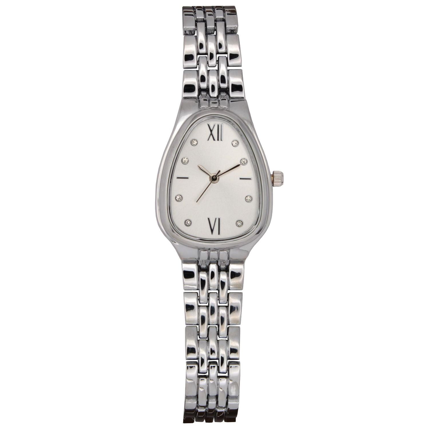Click here for Time And Tru Womens Silver Metal Dress Watch - Sil... prices