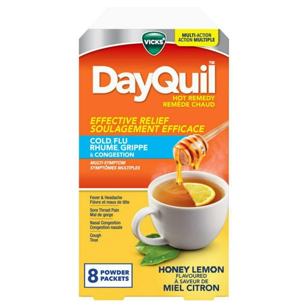DayQuil Hot Remedy Cold, Flu & Congestion Medicine, Daytime, Non-Drowsy ...