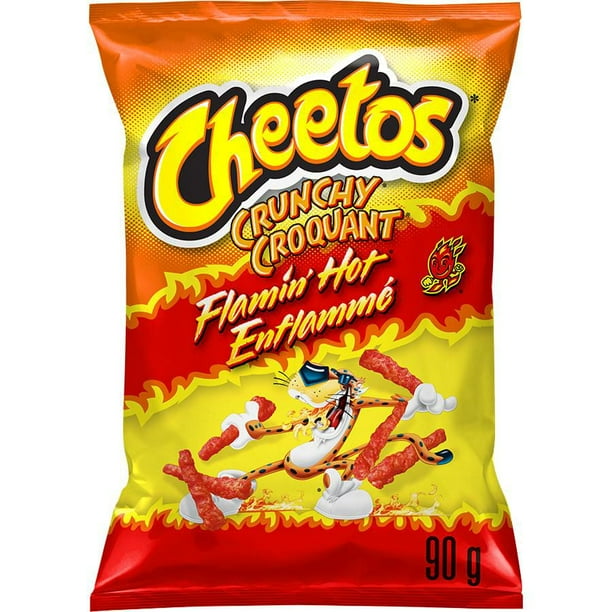 Cheetos Crunchy Flamin Hot Cheese Flavoured Snacks 90g Walmart Ca