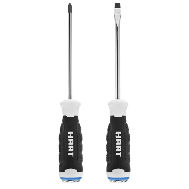 HART 2-Piece Demo Screwdriver Set, Phillips and Slotted Magnetic Tips ...