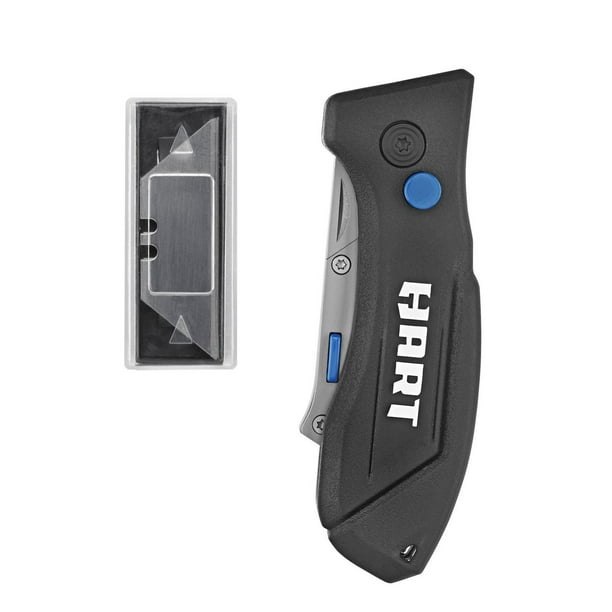 HART Compact Flip Utility Knife with 10 Blades, Limited Lifetime ...