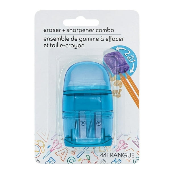 Merangue 2-in-1 Eraser and Sharpener Combo, Assorted, 4 Pack - Walmart.ca