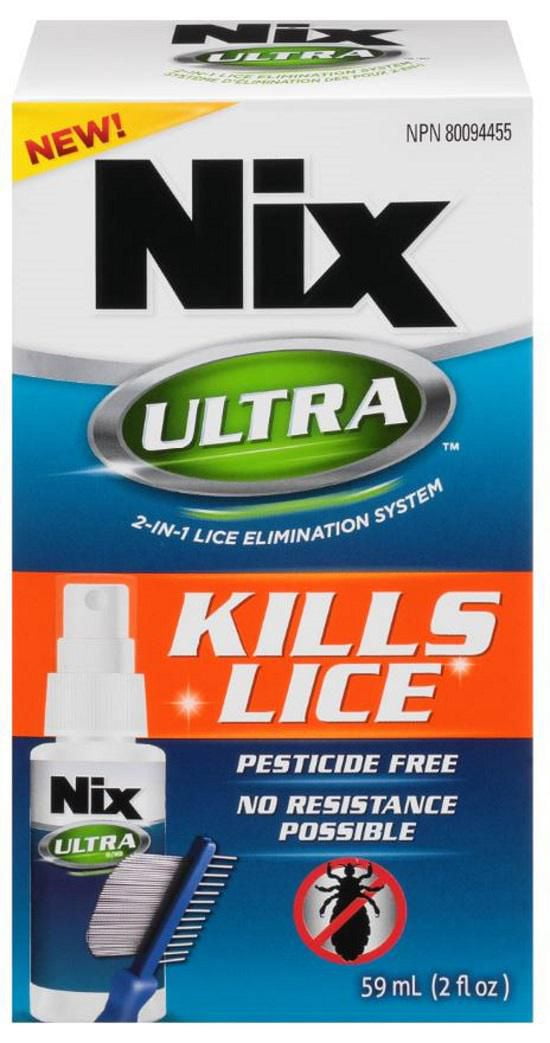 NIX Ultra, Kills Lice Pesticide free (with comb) 59ML, Effective Head ...
