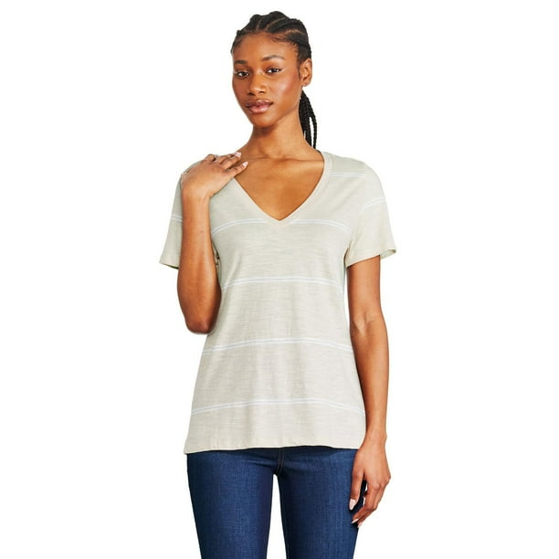 George Women's V-Neckline Tee - Walmart.ca