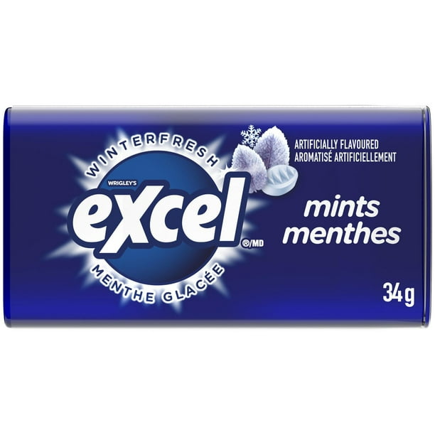 EXCEL, Winterfresh Flavoured Mints, 34g, 1 Tin, 34g Tin - Walmart.ca