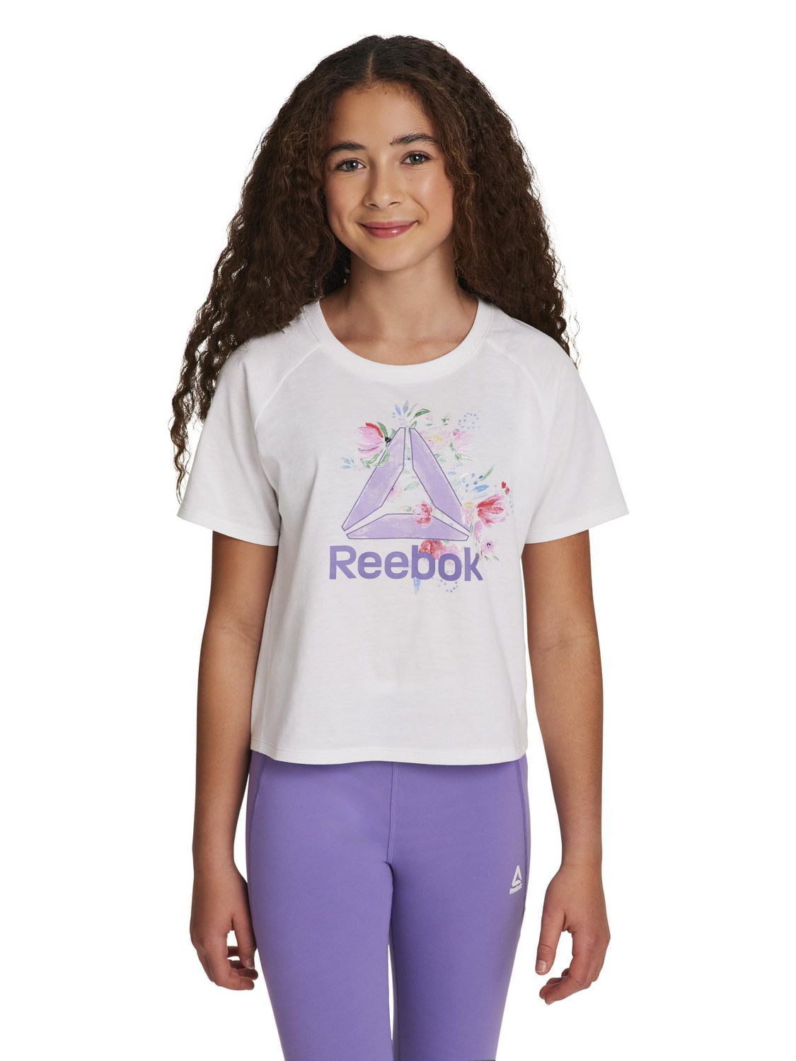 Click here for Reebok Girls Brushy Floral Graphic Boxy T-Shirt 4-... prices