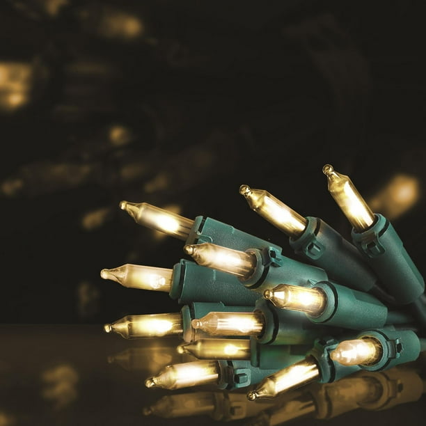 2 Sets of 100 mini glass incandescent look indoor/outdoor LED light ...