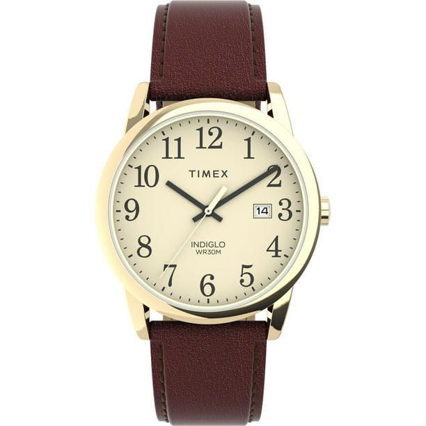 Easy Reader® Adjustable Leather Strap Watch - Walmart.ca