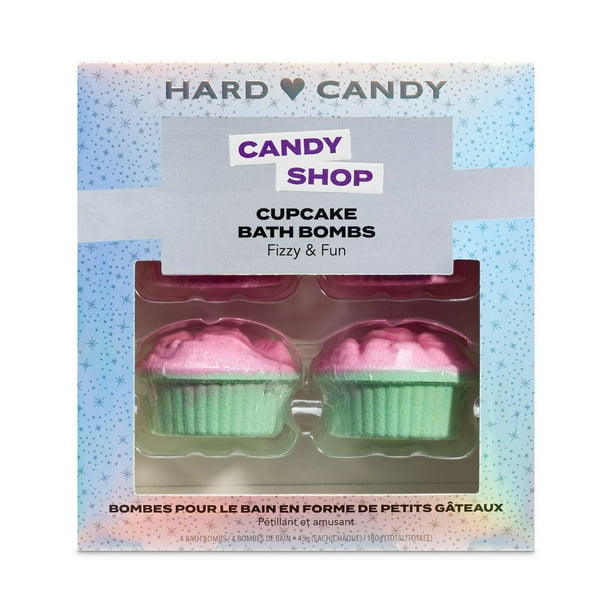 Hard Candy Cupcake Bath Bombs Holiday Gift Set, 4 Piece Gift set ...