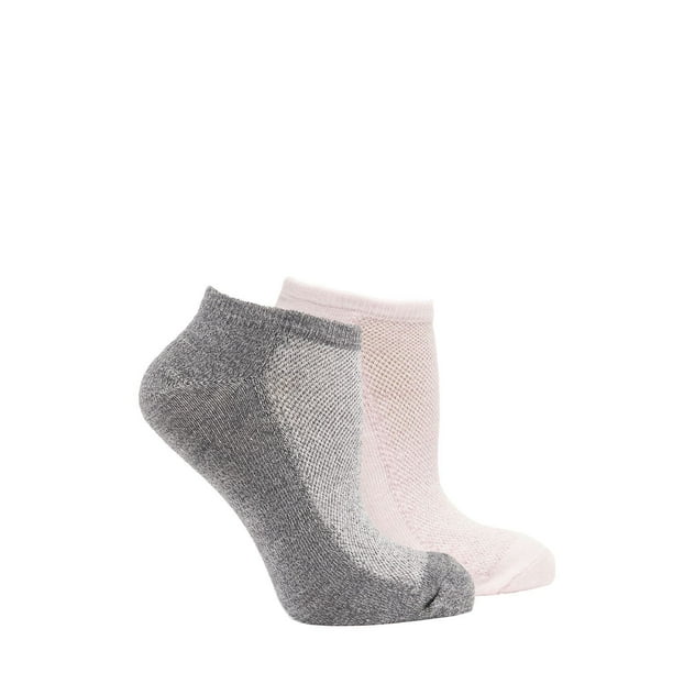 George Women's 2 Pack No Show Sock with Mesh And Lurex Top - Walmart.ca
