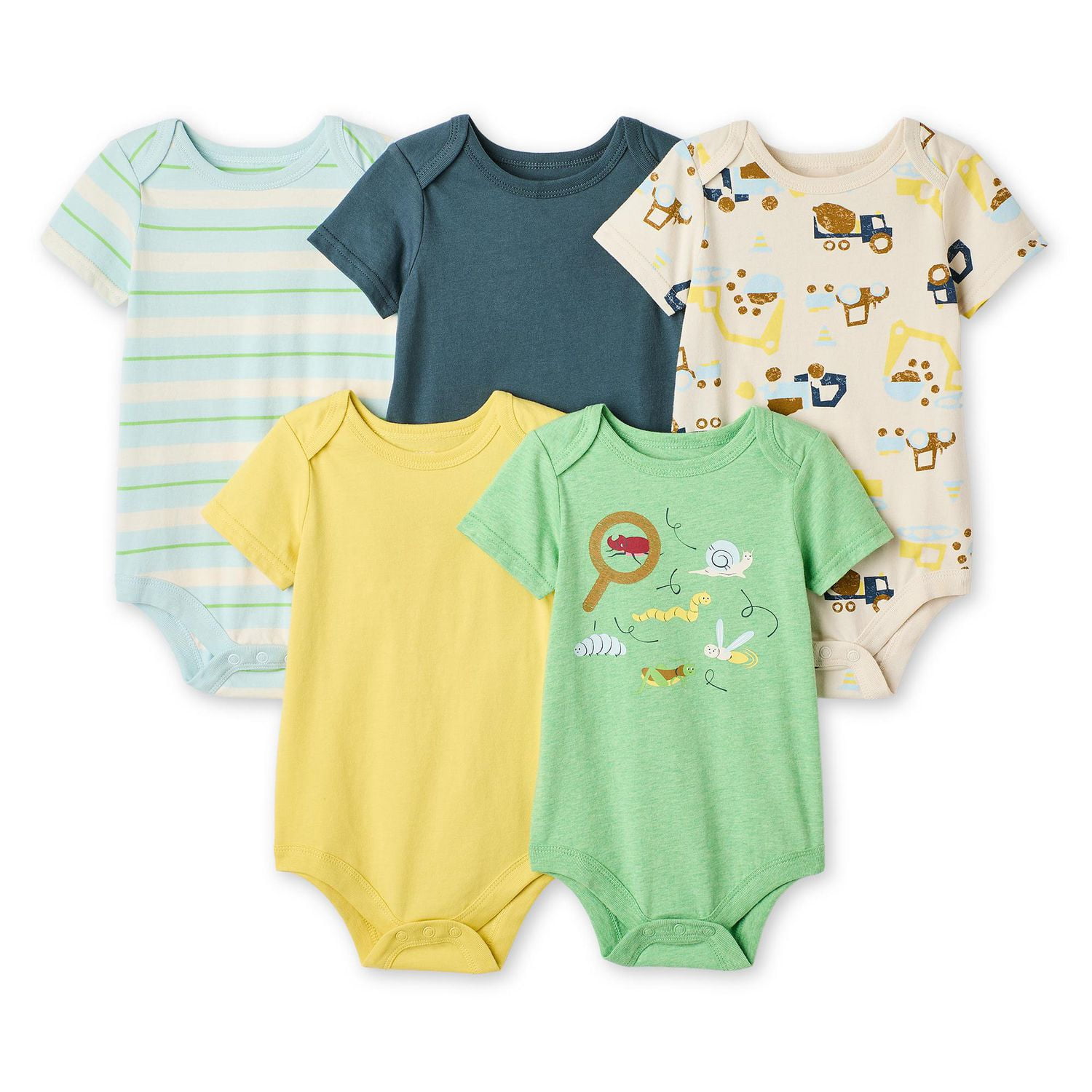 Click here for George Baby Boys Bodysuit 5-Pack 6-12 Months prices