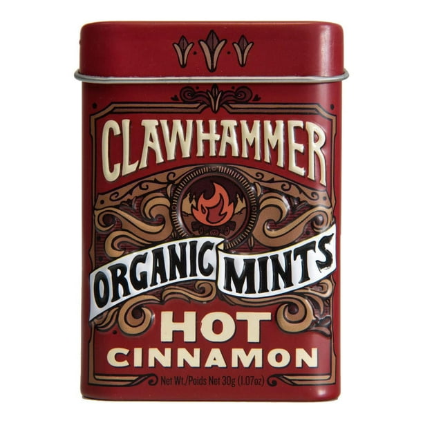 Clawhammer Certified Organic Mints - Hot Cinnamon, For The Strong ...