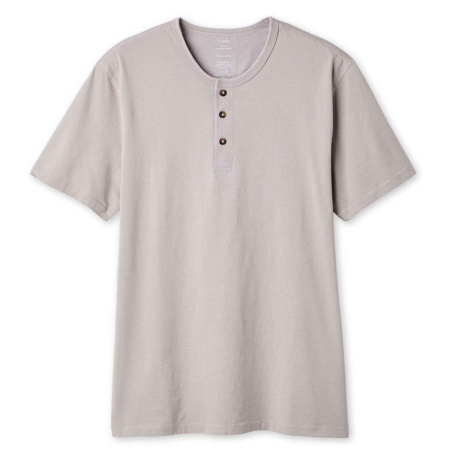 Click here for George Mens Washed Henley T-Shirt L prices