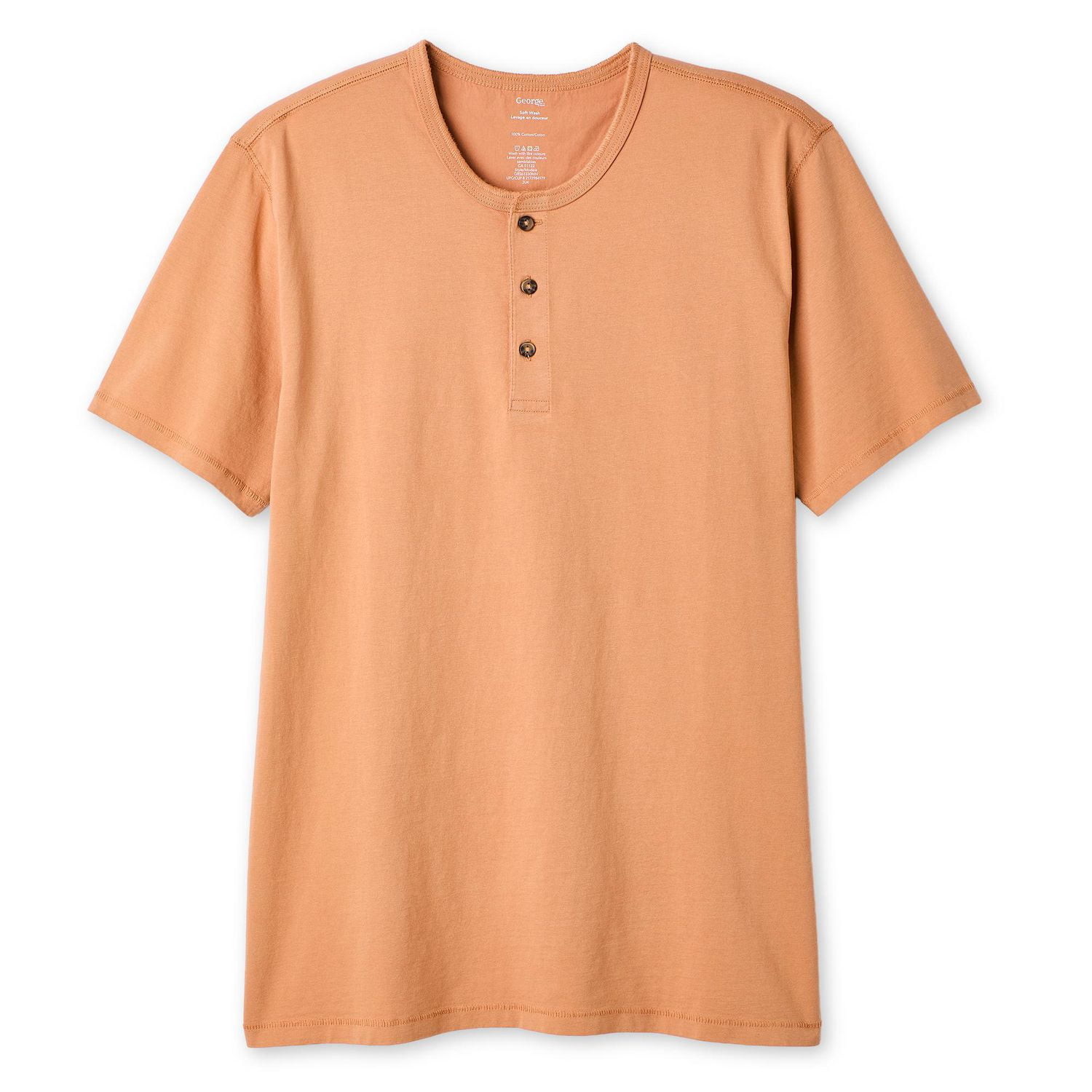 Click here for George Mens Washed Henley T-Shirt L prices